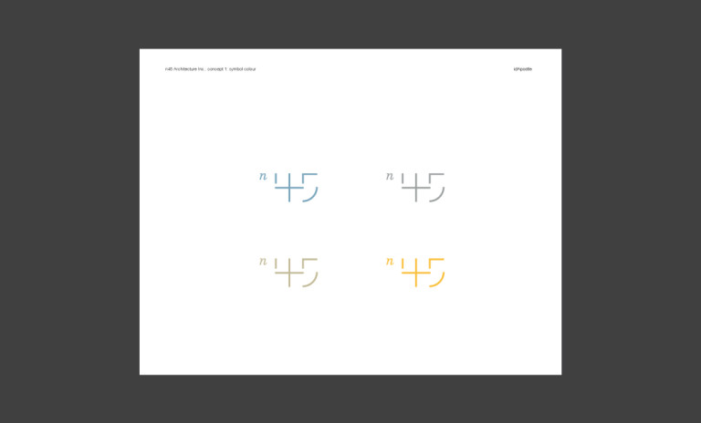 Concept 1 Design Presentation Deck for N45 Architecture Branding